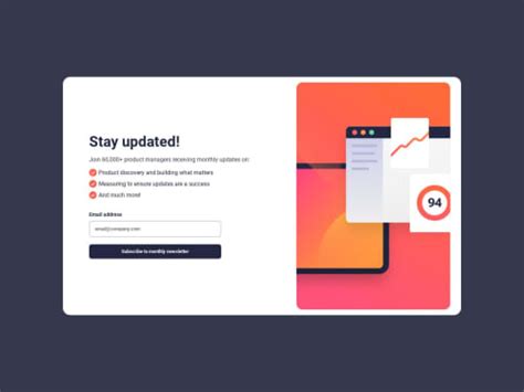 Newsletter Coding Challenge Solution Frontend Mentor