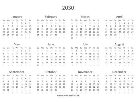Printable December 2030 Calendar Free Printable Calendars Free