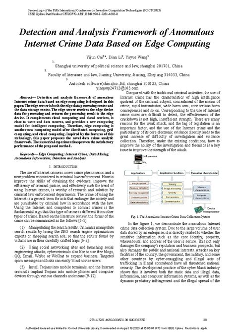 Detection And Analysis Framework Of Anomalous Internet Crime Data Based On Edge Computin