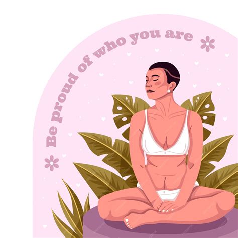 손으로 그린 신체 긍정적 인 그림 무료 벡터