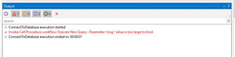 Database Execute Non Query Parameter Msg Value Is Too Large To Bind · Issue 32 · Uipath