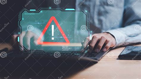 Programmer And Virtual Icons Exclamation Mark Alarmcomputer Virus