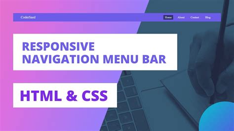 How To Make Responsive Navigation Menu Bar Html And Css Youtube