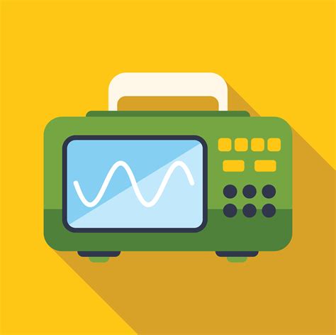 Green Oscilloscope Showing Sinusoidal Signal On Yellow Background 49775736 Vector Art At Vecteezy