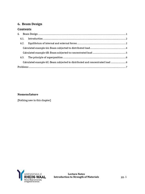 Revised 6 Design Of Prismatic Beams Pdf Bending Beam Structure