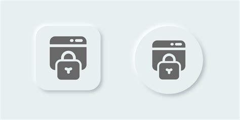 Privacy Solid Icon In Neomorphic Design Style Security Signs Vector Illustration 27162885