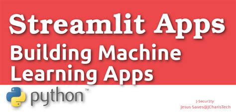 Building Machine Learning Apps With Streamlit How To Embed ML Models JCharisTech