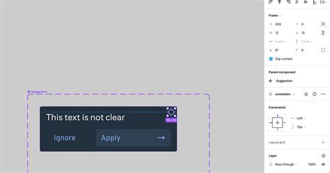 bug with absolute positioning element within a component set to fill