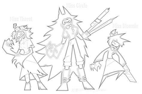 Мисс Циркуль раскраски скачать и распечатать