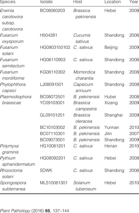 Strains For Assessing Primer Specificity Download Table