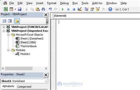excel vba how to unprotect excel sheet without password exceldemy