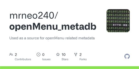 Github Mrneo240openmenumetadb Used As A Source For Openmenu