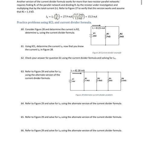 Solved Another Version Of The Current Divider Formula Works