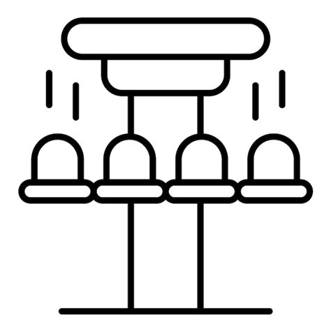 Premium Vector Drop Tower Line Illustration