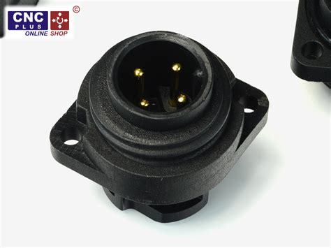 4 Pin Male Chassis And Panel Mount Connector Housing Plug