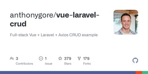 GitHub Anthonygore Vue Laravel Crud Full Stack Vue Laravel Axios