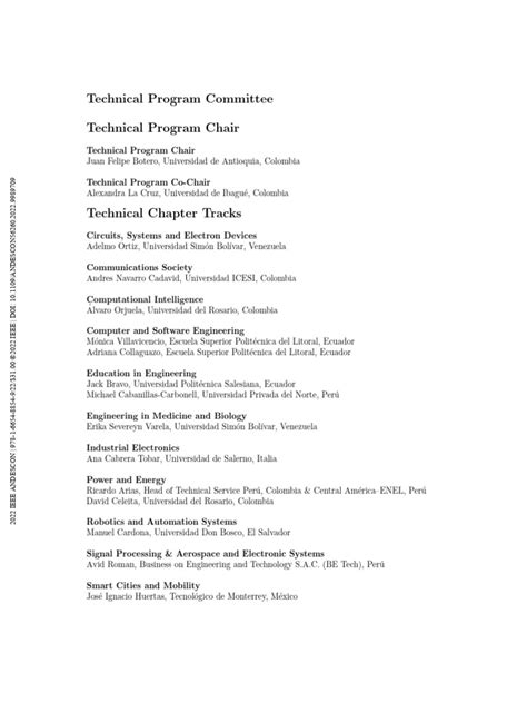 Technical Program Committee Pdf