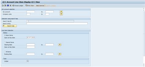 FAGLL SAP Tcode G L Account Line Items New FAGLL SAP Tcode G L Account Line Items New
