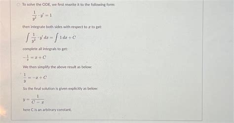 Solved Help Asapppppthe Following Equation Is A 1st Order