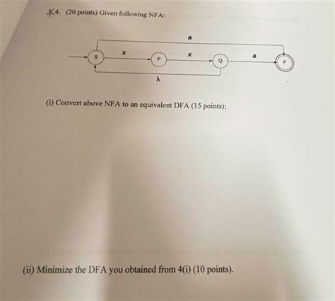 Solved Points Given Following NFA I Convert Above Chegg