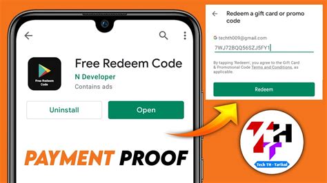 FREE GOOGLE REDEEM CODE EARNING APP GET FREE REDEEM CODE Techth YouTube