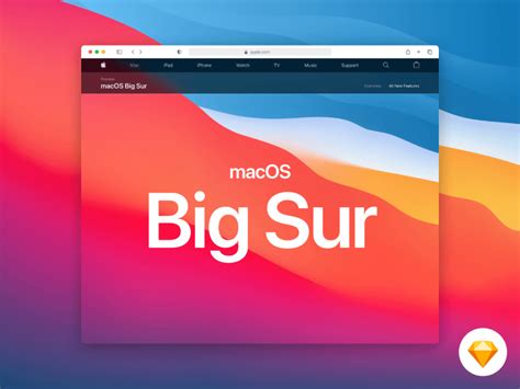 Safari 14 Mockup From Macos Big Sur Free Sketch Resource Sketch