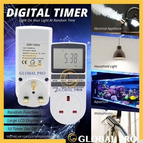Global Pro Premium 7 Day Programmable Digital Timer 24 Hour Digital