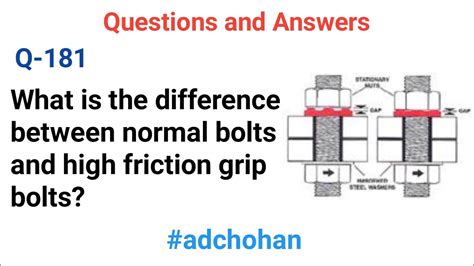 What Is The Difference Between Normal Bolts And High Friction Grip Bolts Normal Bolts Hsfg