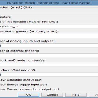 Function Block Parameter For TRUETIME Kernel Block Download Scientific Diagram