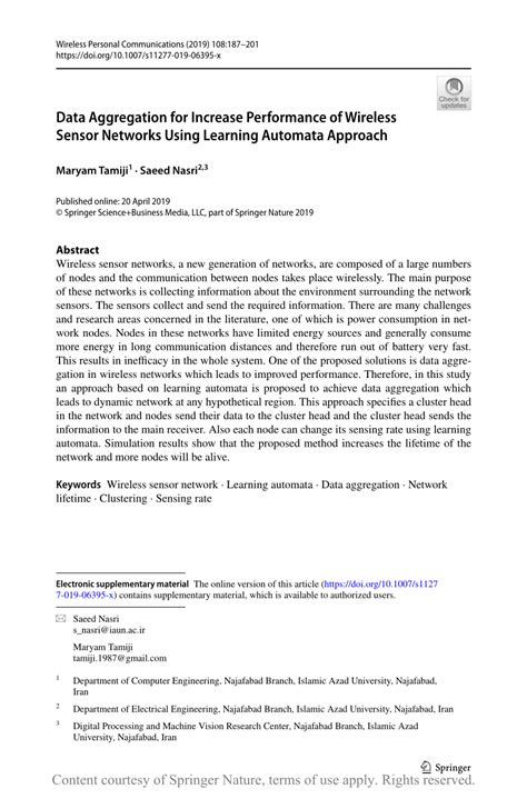 Data Aggregation For Increase Performance Of Wireless Sensor Networks