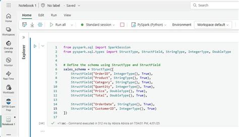 Viewing The Content Of Spark Dataframes In Fabric Notebook
