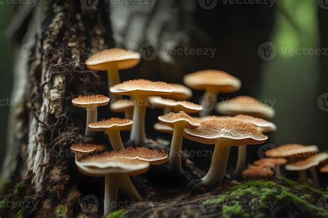 Fungi And Trees Are Linked Together Underground In Forests Creative Resource Stock
