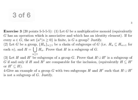 solved let g be a multiplicative monoid equivalently g has
