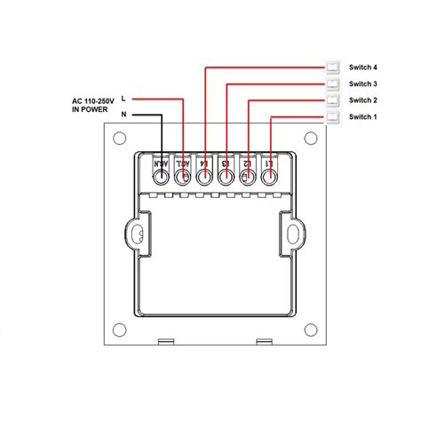 4 Gang Zigbee Electric Switch Board With Info Screen