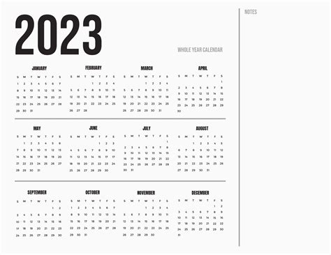Indesign 2023 Calendar Template Printable Calendar