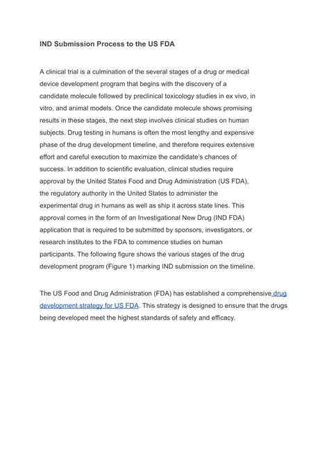 PPT IND Data Requirements And US FDA Submission PowerPoint Presentation ID