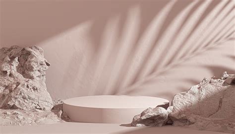 벽에 빛과 그림자 연단과 바위 돌베이지 색 추상 장면 제품 디스플레이 배경 개체 배치 쇼케이스 모형 3d 렌더링 받침대에 대한 스톡 사진 및 기타 이미지 Istock