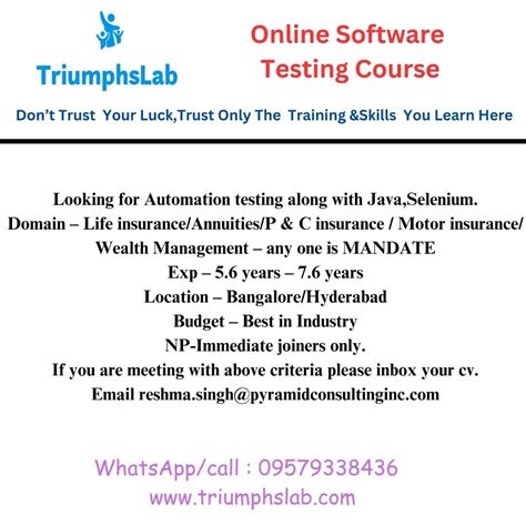 Nikitha D On Linkedin Triumphslab Dont Trust Your Luck Trust Only The Training And Skills