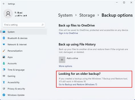 Backup Options