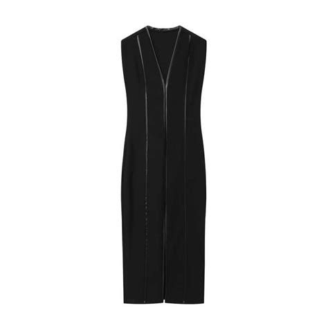 Karandot Za 2025 Autumn And Winter New Slim Fit Temperament V Neck Splicing Midi Sleeveless Dress