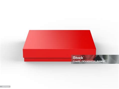 얇은 사각형 포장 상자 모형 고립 된 흰색 배경에 빨간 골판지 패키지 상자 모형 템플릿 3d 일러스트레이션 0명에 대한 스톡 사진 및 기타 이미지 Istock