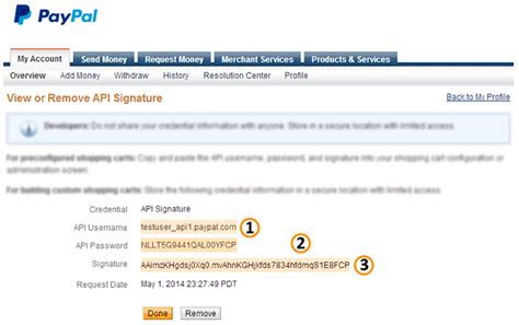 Paypal Api Username Password And Signature Paysketch
