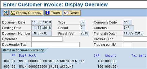 SAP FICO MODULE LEARNING Sales Invoice Posting