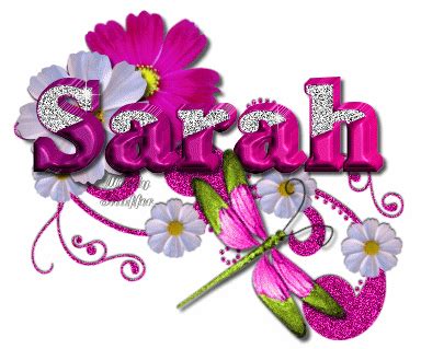 Sarah Name Wallpaper In Glitter