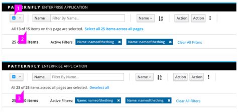 Bulk Selector Patternfly