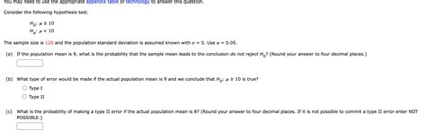 Solved You May Need To Use The Appropriate Appendix Table Or
