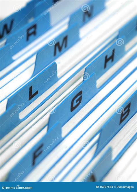 Index Card File System Stock Images Image 15307654