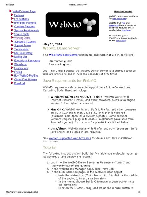 Webmo Demo Server Pdf Web Browser Firefox Webmo Demo Server Pdf Web Browser Firefox