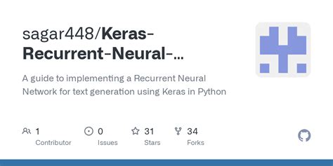 Github Sagar448keras Recurrent Neural Network Python A Guide To Implementing A Recurrent