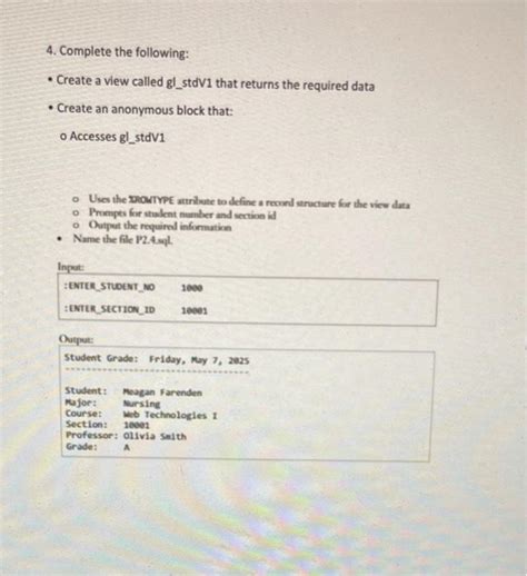 Solved 2 Create An Anonymous Block That Declares A Numeric